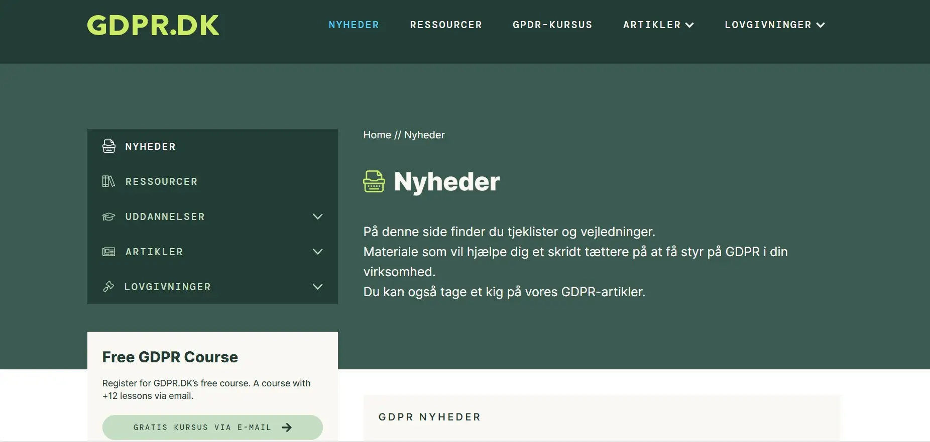 GDPR Nyheder - GDPR.DK