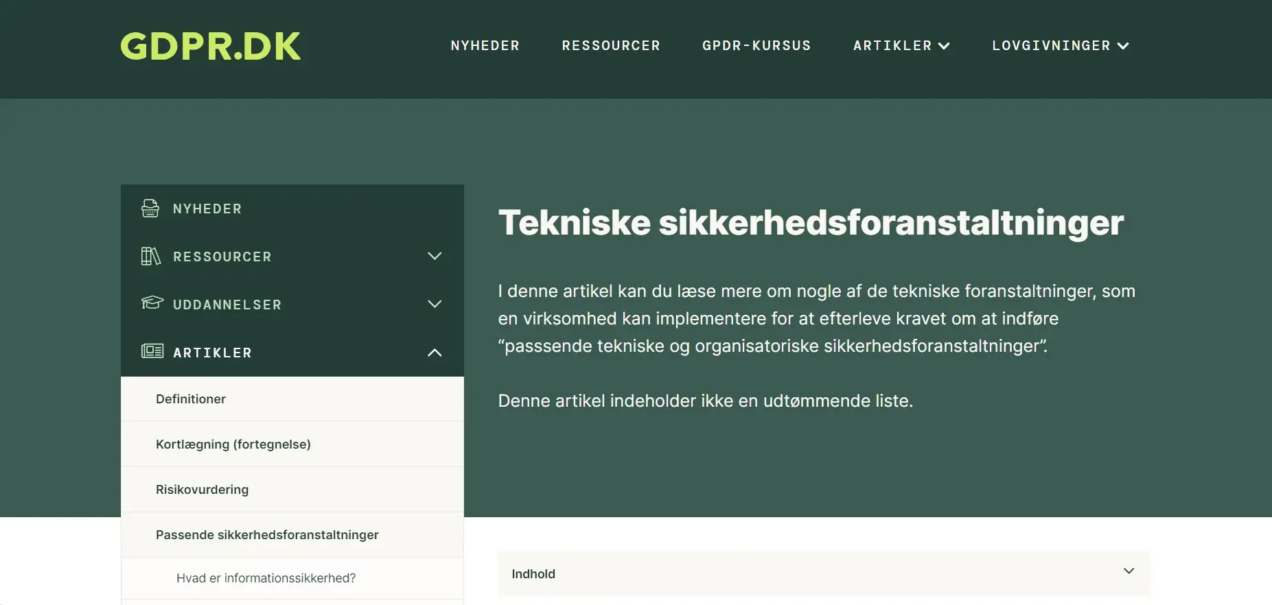 Tekniske Sikkerhedsforanstaltninger - GDPR.DK