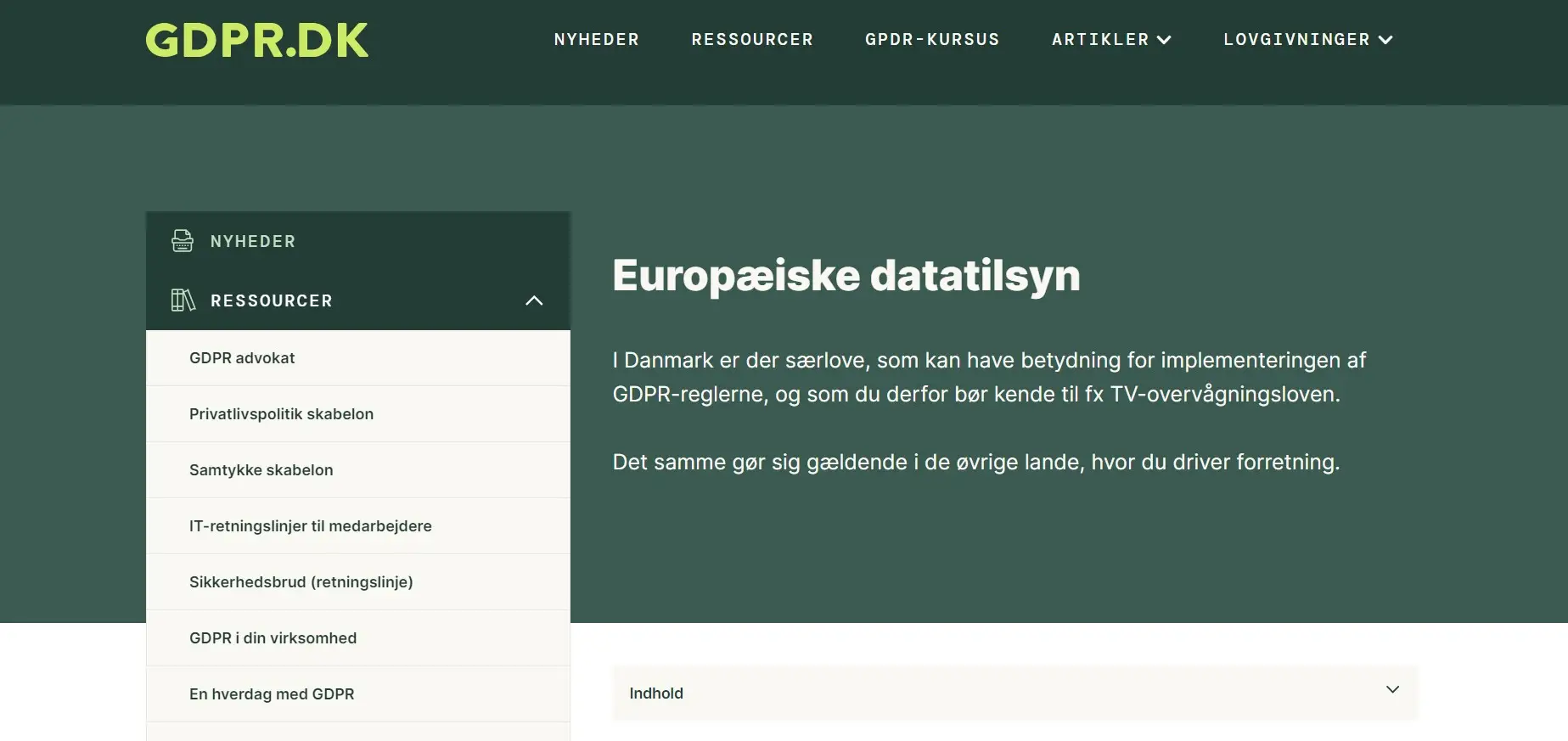 Europæiske Datatilsyn - GDPR.DK